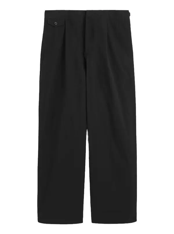 Cos Pocket-detail Relaxed-fit Wide-leg Pants - Black