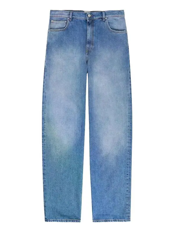 Calvin Klein Washed Effect Straight-leg Jeans - Blue
