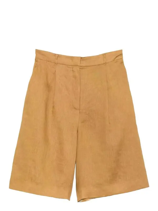 Max Mara Pleated Shorts - Brown