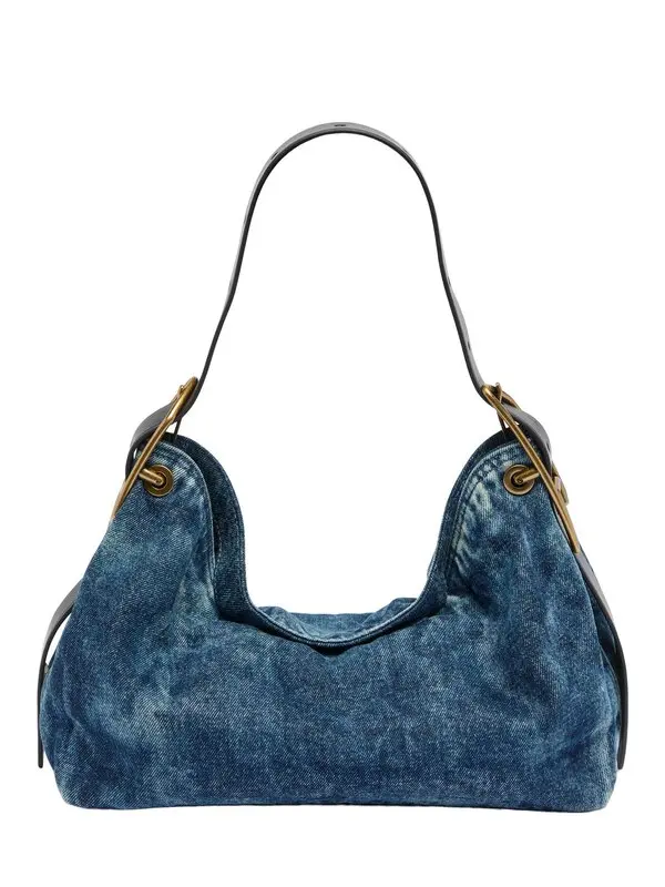DIESEL® D-line Denim Shoulder Bag - Blue