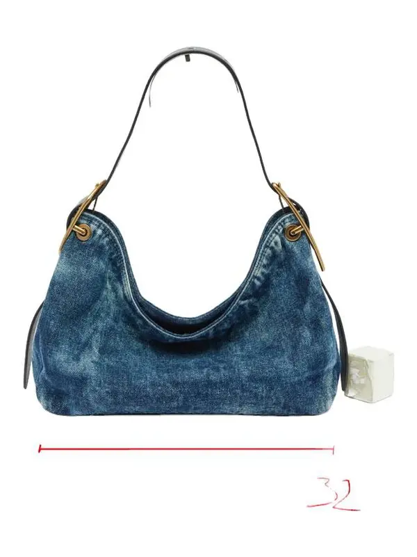 DIESEL® D-line Denim Shoulder Bag - Blue