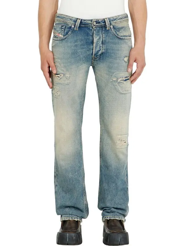 DIESEL® Larkee 1985 Regular Fit Low Waist Jeans With Button Fly - Blue