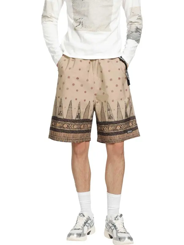 Kapital Cotton Sarasa Easy Shorts - Beige