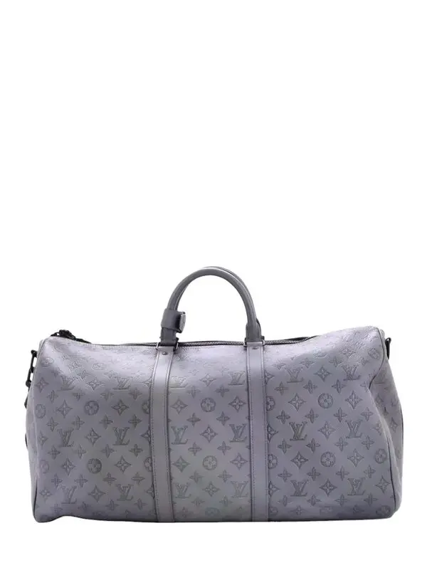 LOUIS VUITTON Keepall Bandoulière 50 Travel Bag - Grey