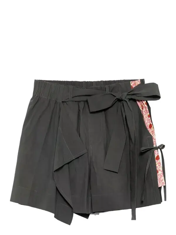 CRAIG GREEN Layered Floral-print Shorts - Grey