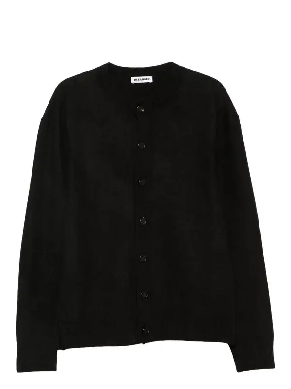 JIL SANDER Fine Knit Cardigan - Black