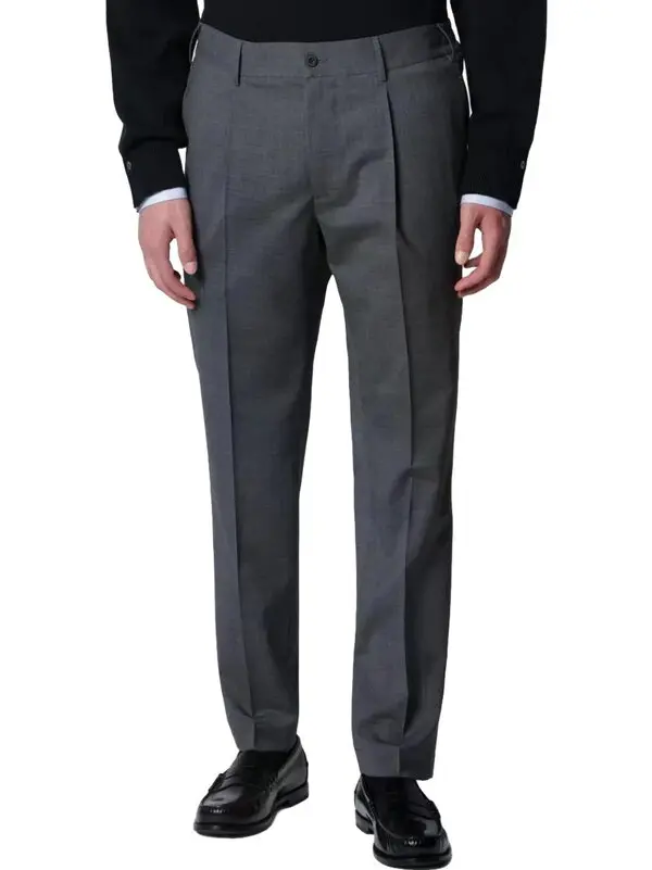 SANTANIELLO Irno Pleated Trousers - Grey