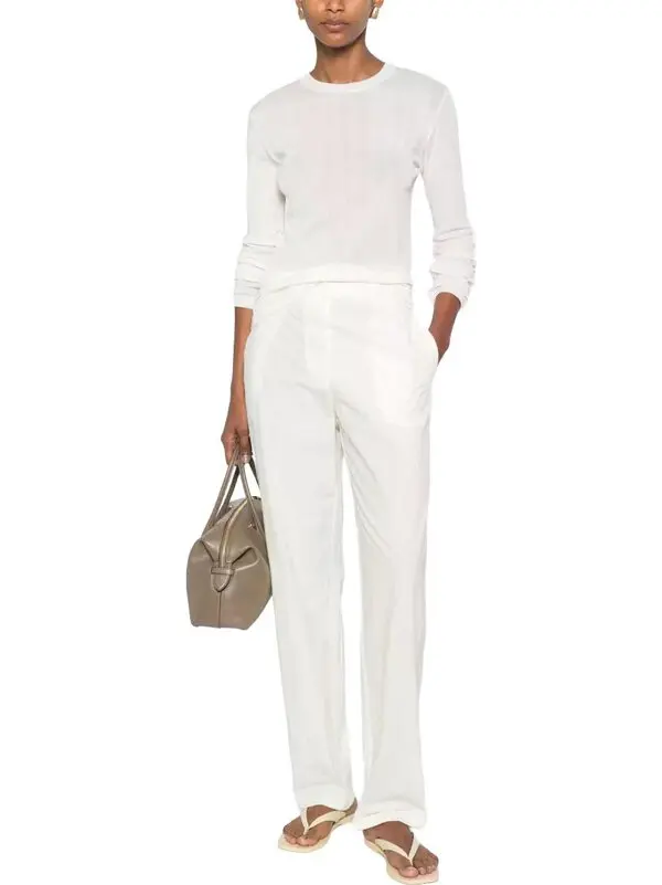 THE ROW Fael Straight-leg Trousers - Neutrals