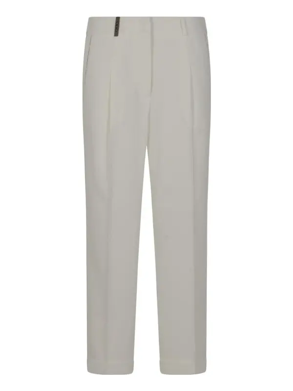 Peserico Pleated Straight-leg Pants - Gray