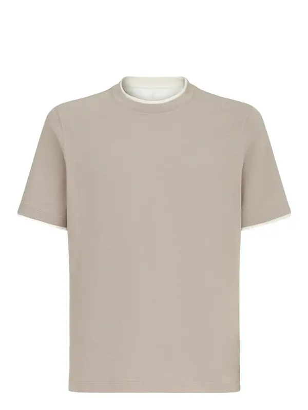 Brunello Cucinelli Cotton Crew-neck T-shirt - Gray