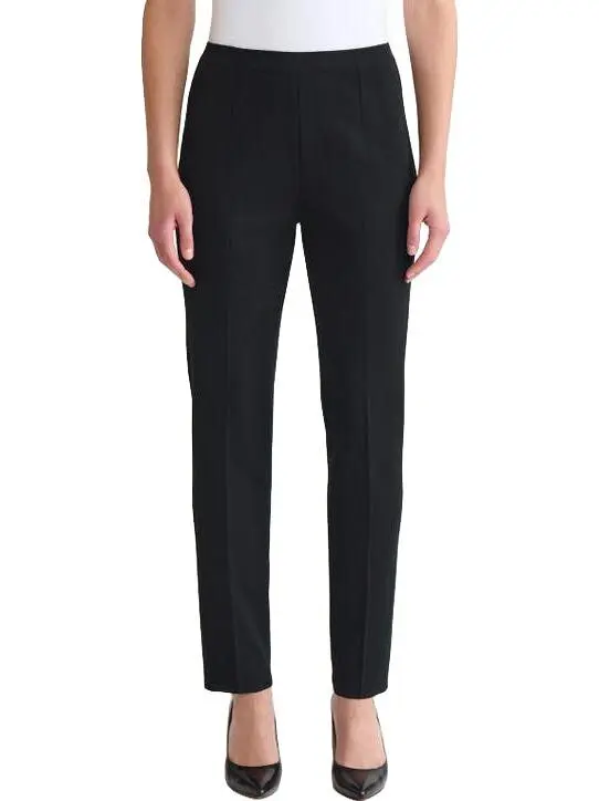 Ming Wang Straight-leg Knit Pants - Black