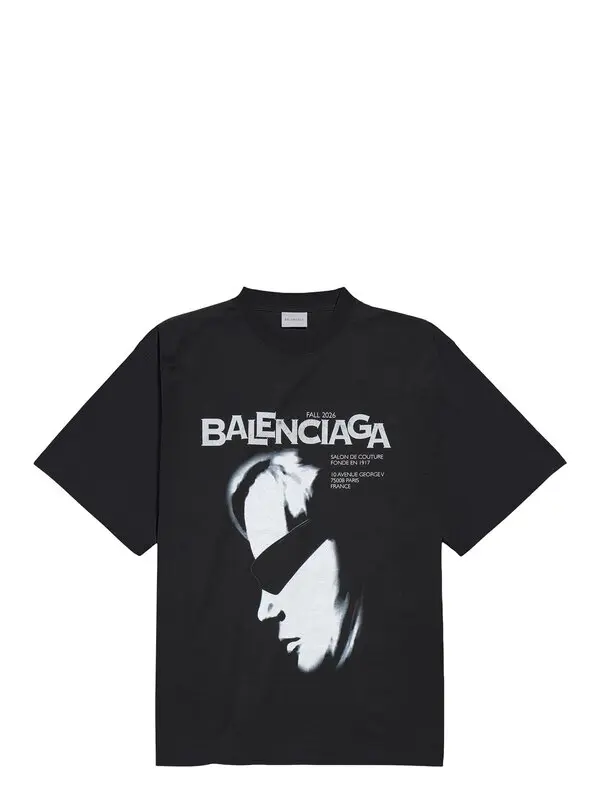 Balenciaga Graphic Print T-shirt - Black