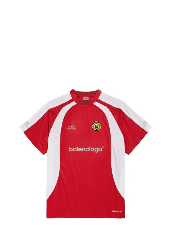 Balenciaga Contrast Panel Sports T-shirt - Red