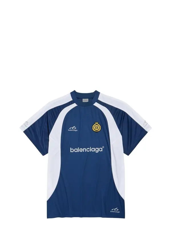 Balenciaga Contrast Sports T-shirt - Navy