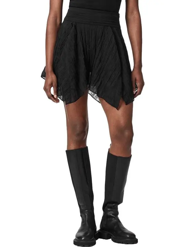 ALLSAINTS Asymmetric Miniskirt - Black