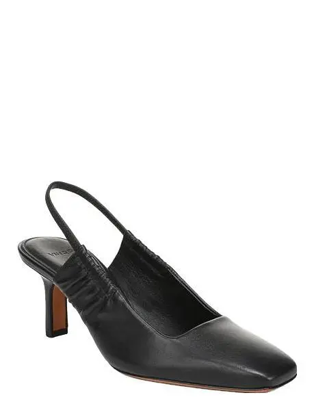 Vince Leather Slingback Pumps - Black