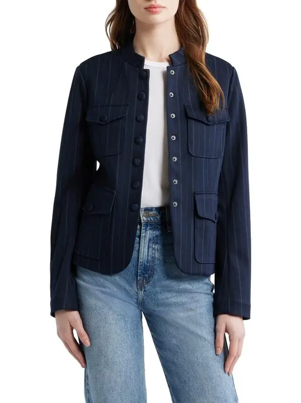 Rag & Bone Marlowe Ponte Knit Blazer - Navy Multi