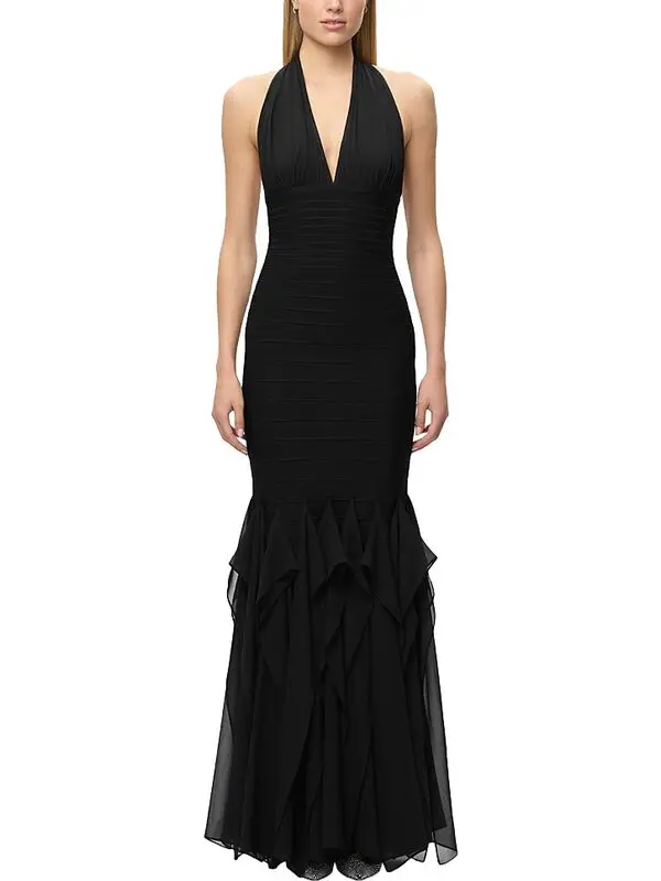 Herve Leger Louisa Gown - Black