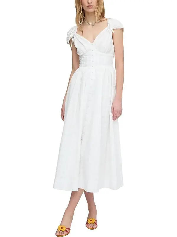 Hill House Home The Lucille Dress - White Crinkle Check