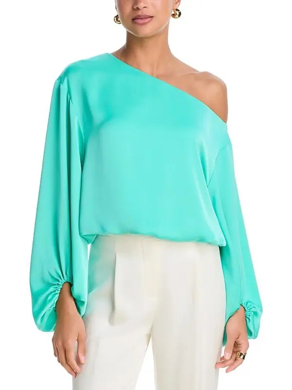 Ramy Brook Marley One Shoulder Top - Jade