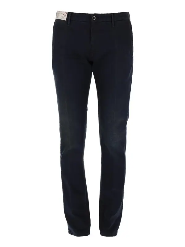 Incotex Jeans With Logo Patch - Black