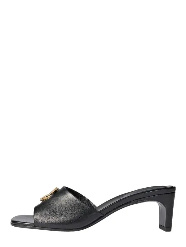 Gucci Slide Sandal With Double G Detail - Black