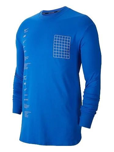 Nike Alphabet Pattern Printing Sports Long Sleeves - Blue