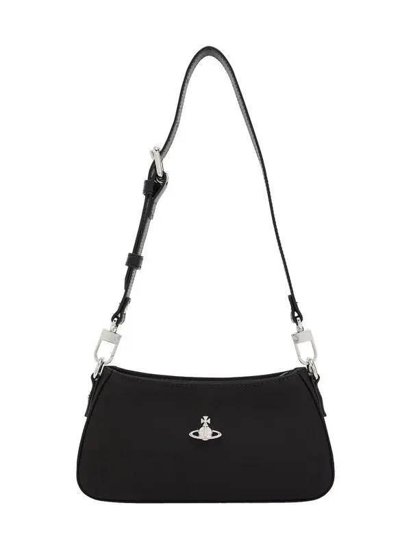 VIVIENNE WESTWOOD Tasha Twill Shoulder Bag - Black