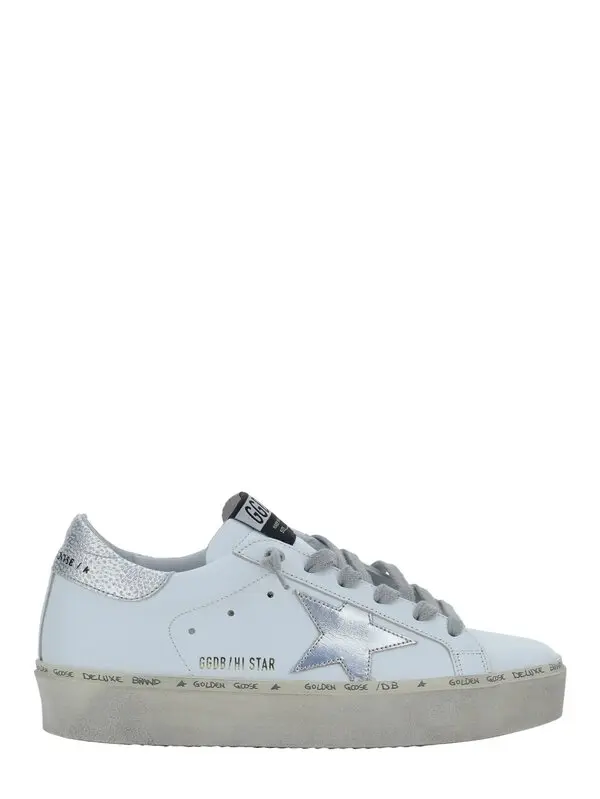 GOLDEN GOOSE Hi Star Leather Sneakers - White