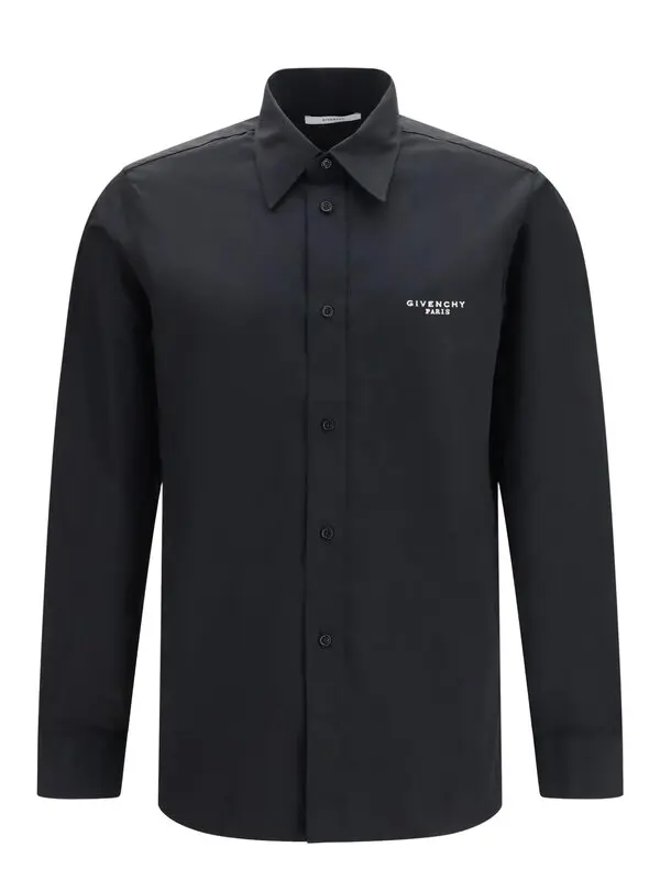 Givenchy Embroidered Poplin Shirt - Black