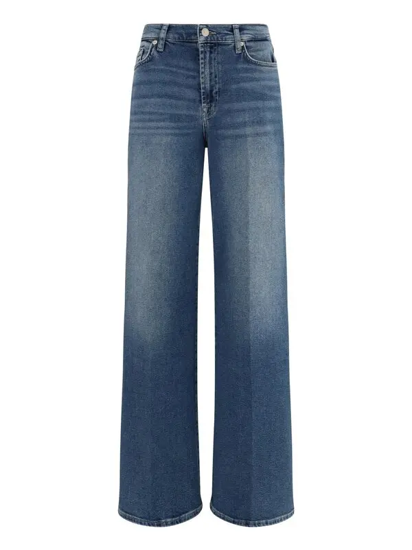 7 For All Mankind Flared Denim Jeans - Blue