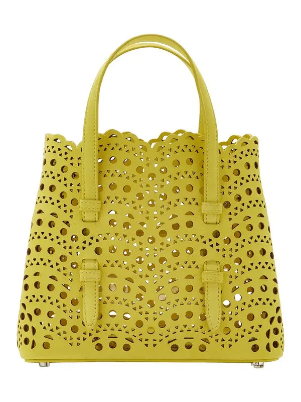 Alaïa Mina 20 Nubuck Leather Bag - Yellow