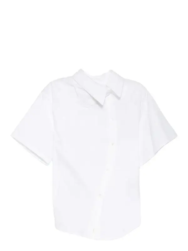 SYSTEM Asymmetric Button-up Shirt - Neutrals