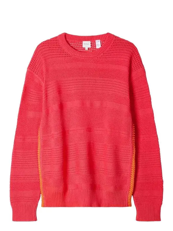Paul Smith Open-knit Striped Sweater - Pink