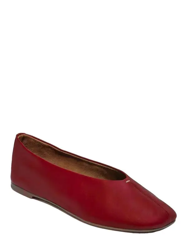 Bernardo Center-seam Ballet Flats - Red