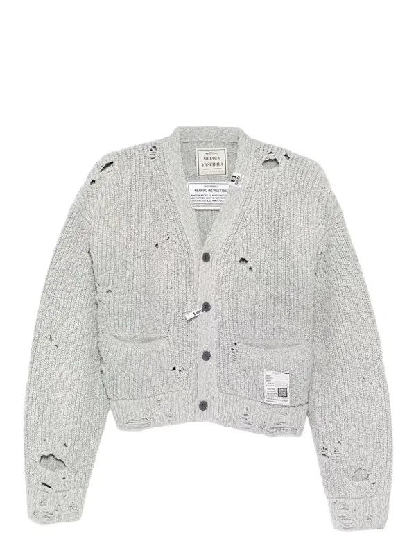 Mihara Yasuhiro Distressed Cardigan - Grey