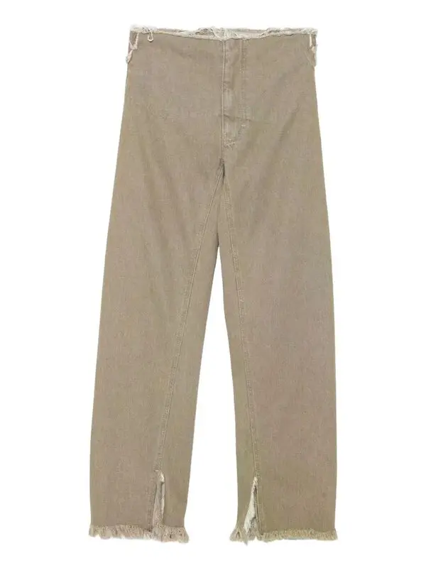 LITKOVSKA Frayed Split-hem Jeans - Neutrals
