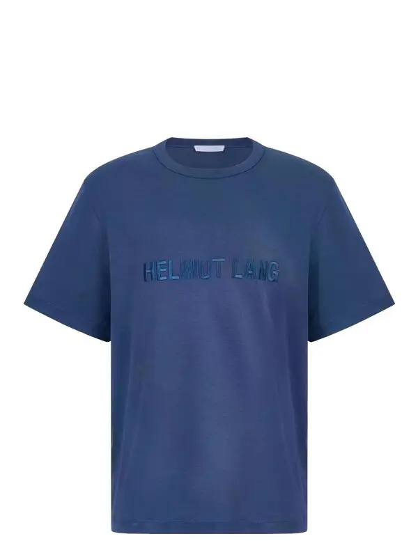 Helmut Lang Embroidered-logo T-shirt - Blue