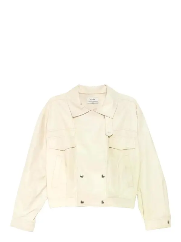SYSTEM Coated Bomber Jacket - Neutrals