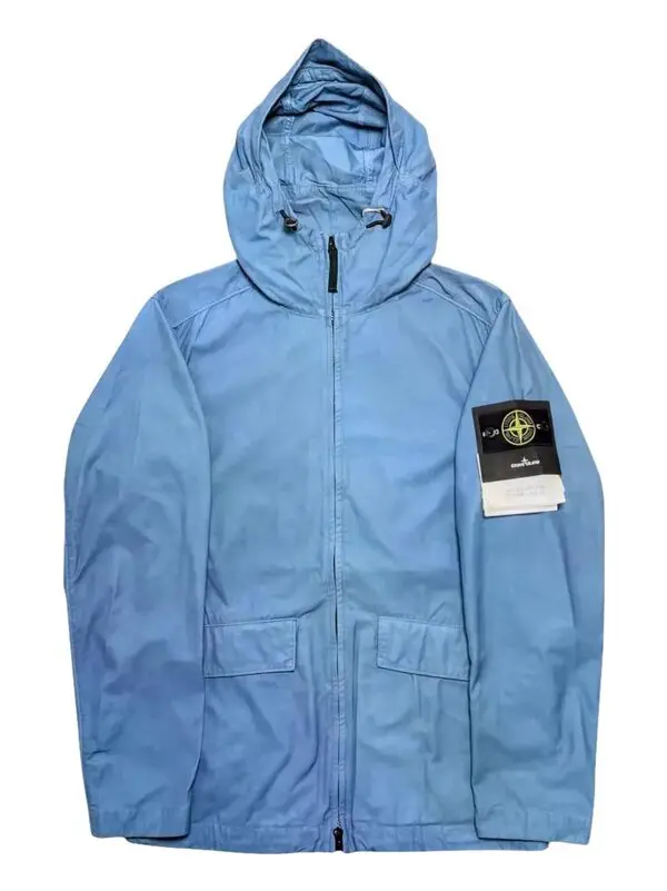 Stone Island Zip-up Hooded Jacket - Blue