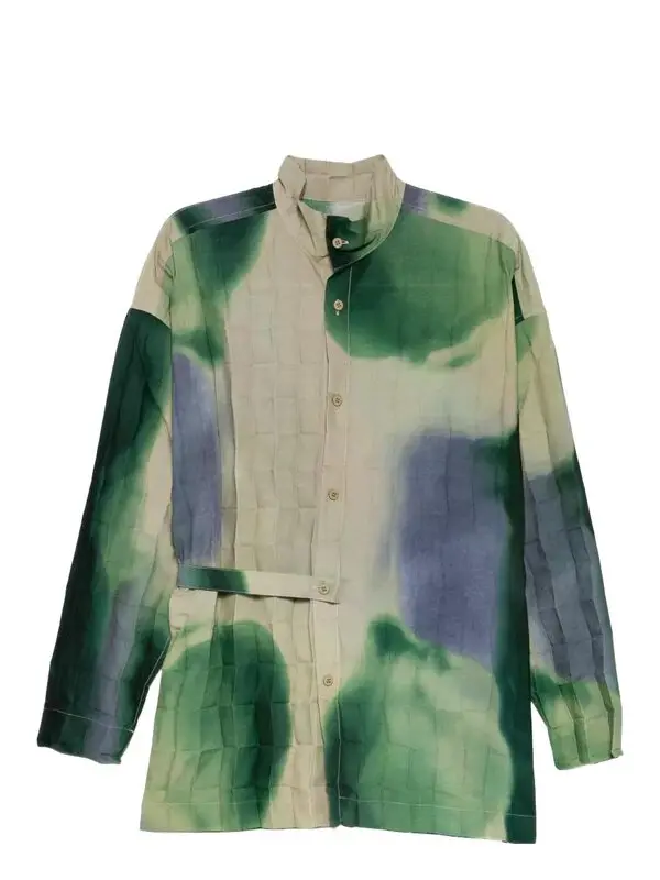 Issey Miyake Dawn Edge Belted Shirt - Neutrals