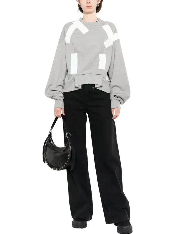 Mihara Yasuhiro Tucked Tape Detail Sweater - Grey