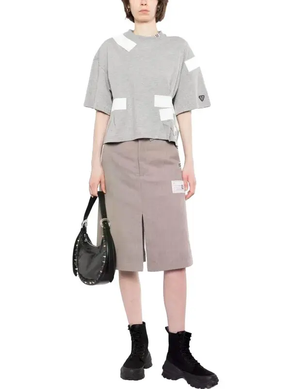 Mihara Yasuhiro Stone Shorts With Front Slit - Grey