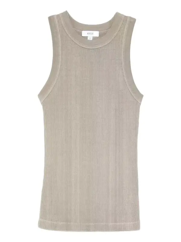 AGOLDE Leigh Ribbed Tank Top - Neutrals