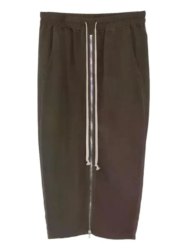 Rick Owens Pillar Midi Skirt - Brown