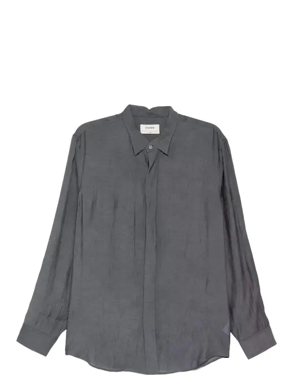 SYSTEM Concealed-button Shirt - Grey