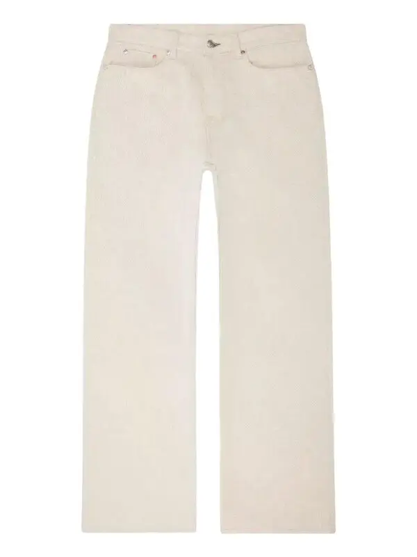 Paul Smith Logo Patch Straight Leg Trousers - Neutrals