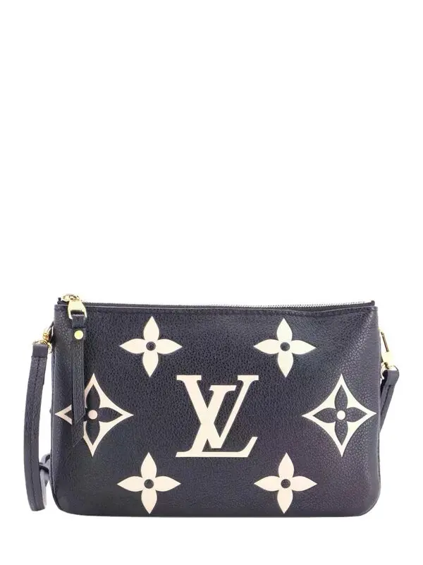 LOUIS VUITTON Double Zip Pochette Bag - Black