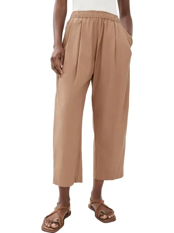 APIECE APART Spa Pleat Cotton Pants - Deep Khaki