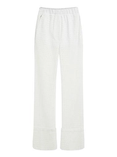 JIJIL Straight-leg Broderie Anglaise Pants - White